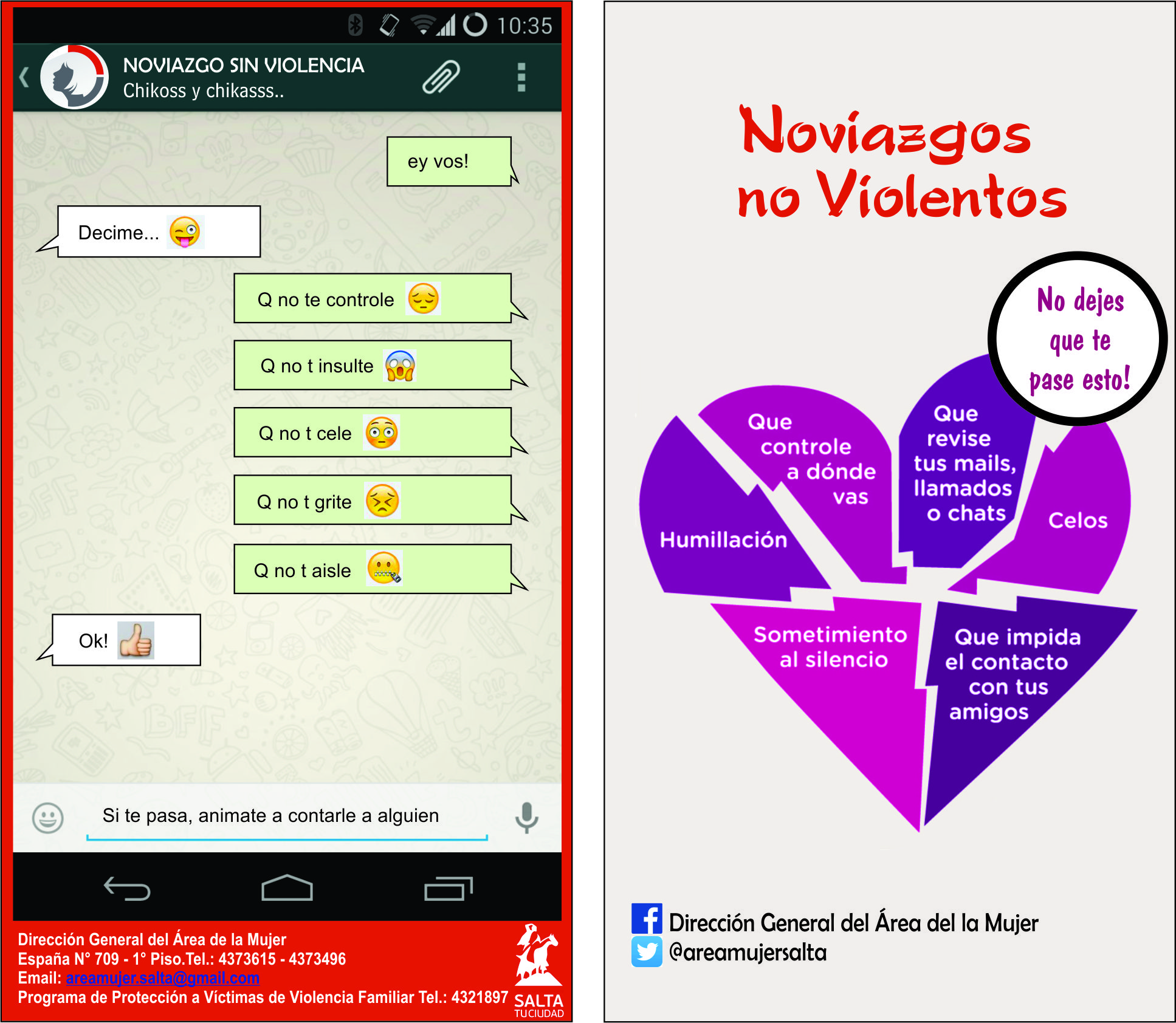 La Municipalidad promueve mensajes contra la violencia en los noviazgos ...